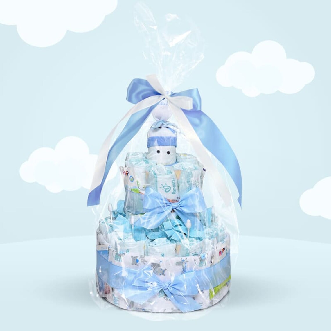 Windeltorte Junge - Windelgeschenk - Geschenk für Babyparty ...