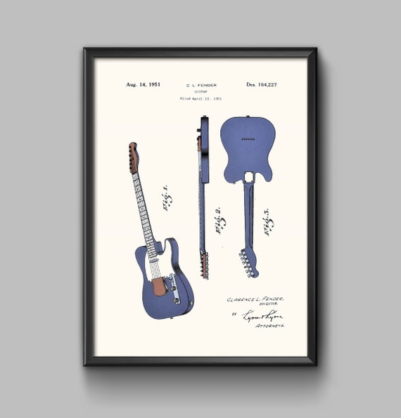 Fender Guitar Poster Classic Fender Electric Guitar Poster - Etsy