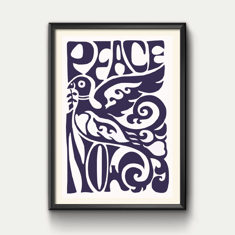 Peace Sign Poster - Etsy