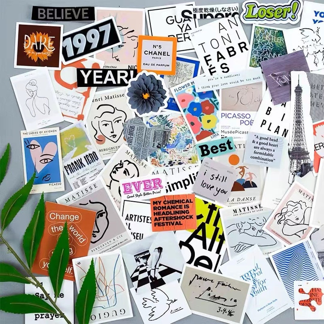 50pcs Waterproof Artist Painting Sticker Pack-oil Painting Stickers ...
