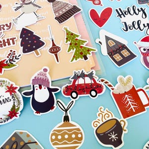 Cute Christmas Vinyl Stickers Pack Funny, Christmas Tree Stickers Set ...