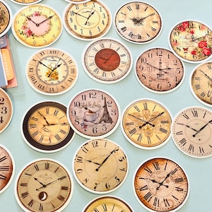 Boho Clock Time Stickers Set Aesthetic Hours Flowers Sticker - Etsy
