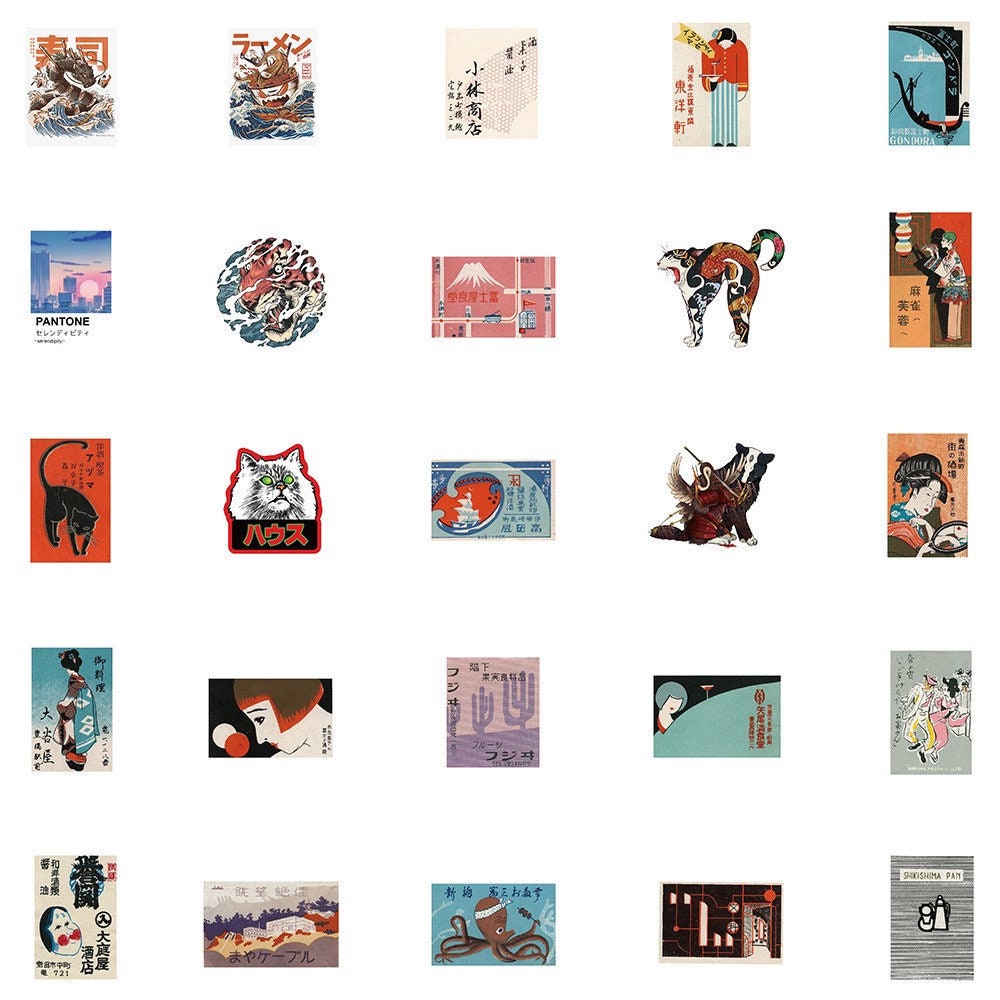 Japan Travel Landscape Stickers Japanese Aesthetic Vinyl Decal ...