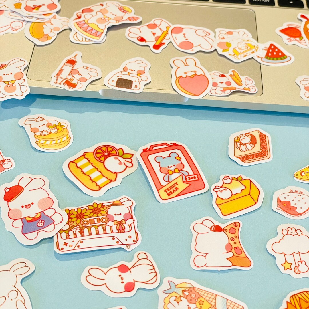 40pcs Cute Rabbit Stickers Set for Planner, Journal, Scrapbooking ...