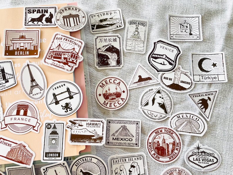 World Country Stickers, Travel Collectibles Stickers, National City ...