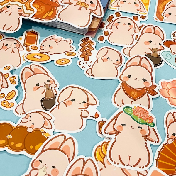 Happy Bunny Stickers - Etsy