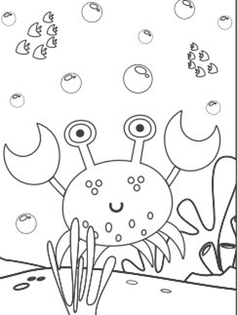 Under the Sea 21 Pages of Children Coloring Pages - Etsy