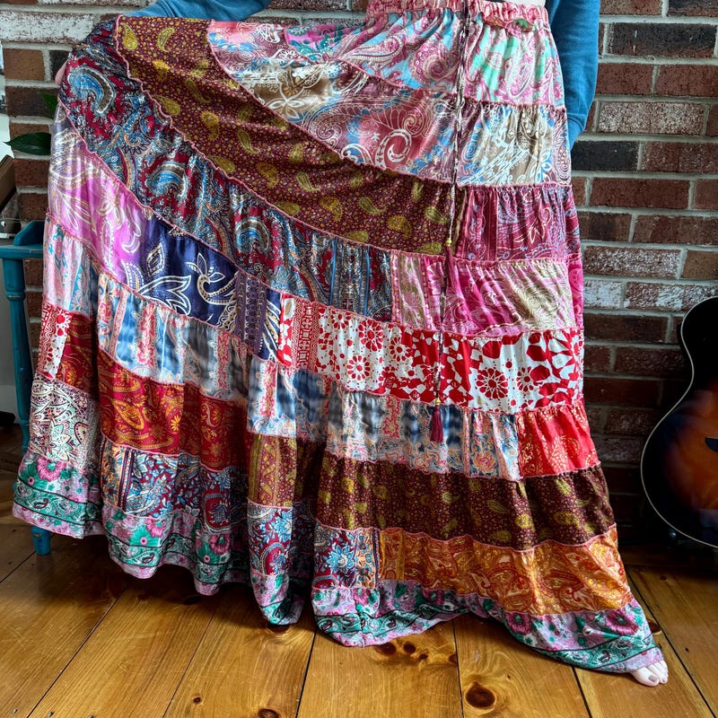 Patchwork Skirt - Etsy