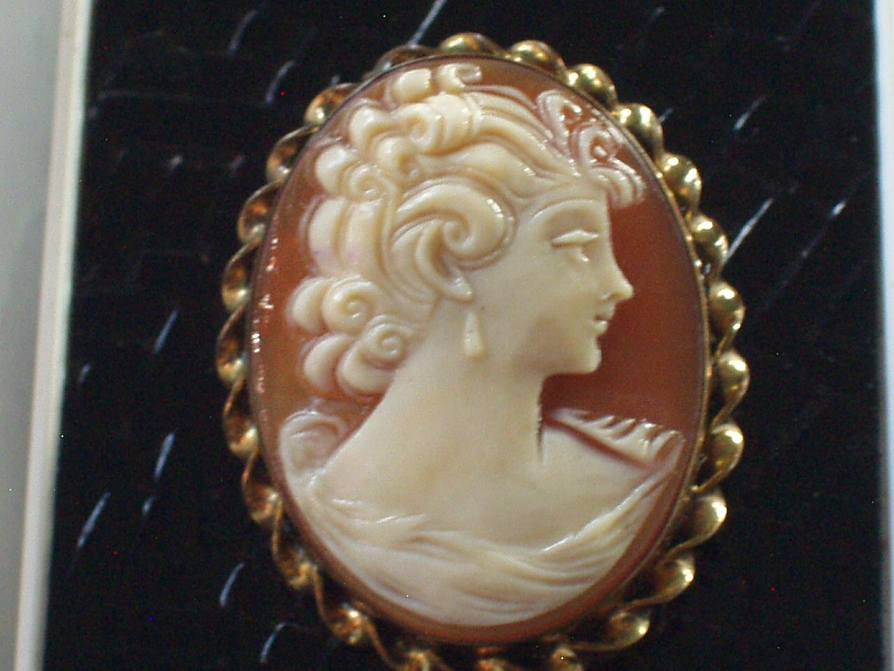 Vintage Italian Hand Carved Shell Cameo Lady Twisted Gold - Etsy