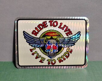 Ride to Live Sticker - Etsy