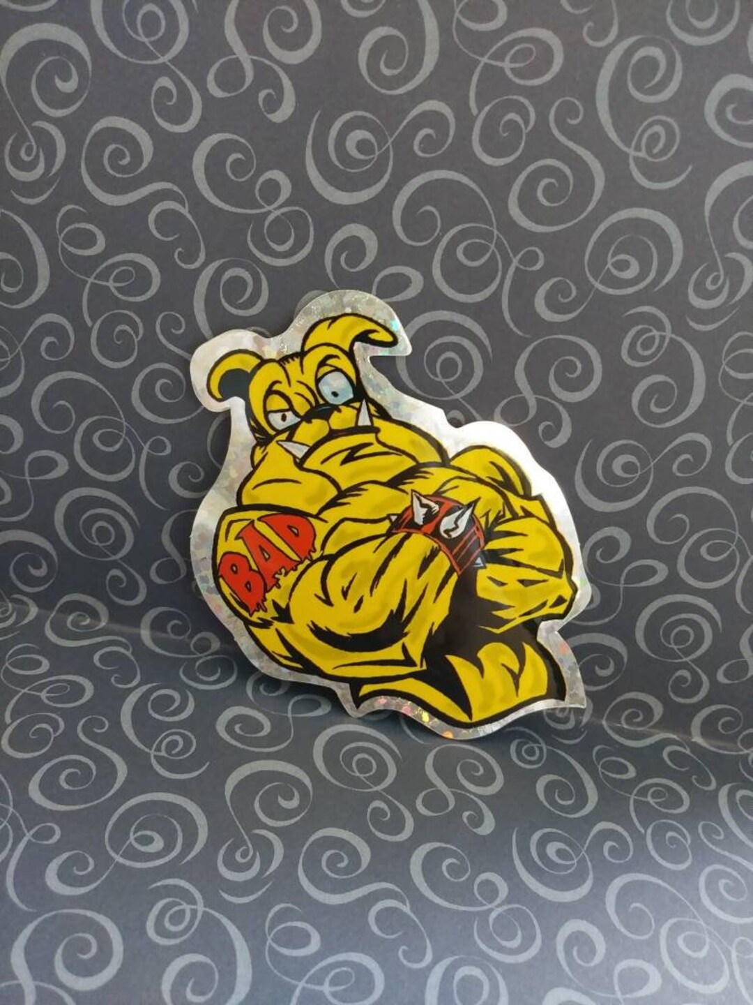 Junkyard Dog Bulldog Prism Vending Sticker 90s - Etsy