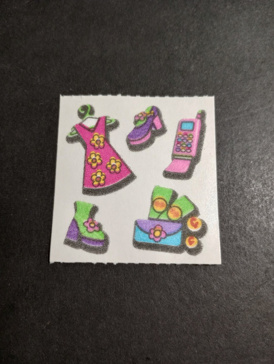 Vintage Fuzzy Retro Girl Stickers Mod 90s - Etsy