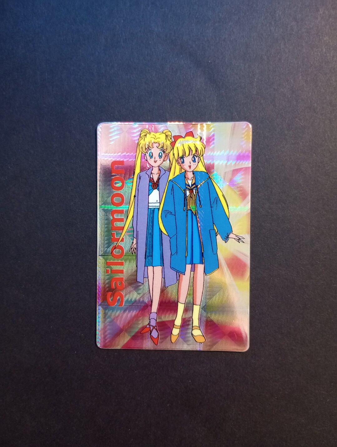 Vintage Sailor Moon and Sailor Venus Holographic Prism Vending Sticker ...