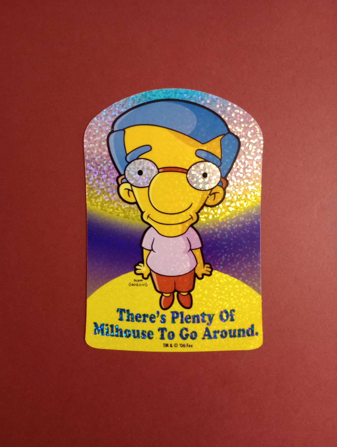 The Simpsons Milhouse Prism Sticker - Etsy