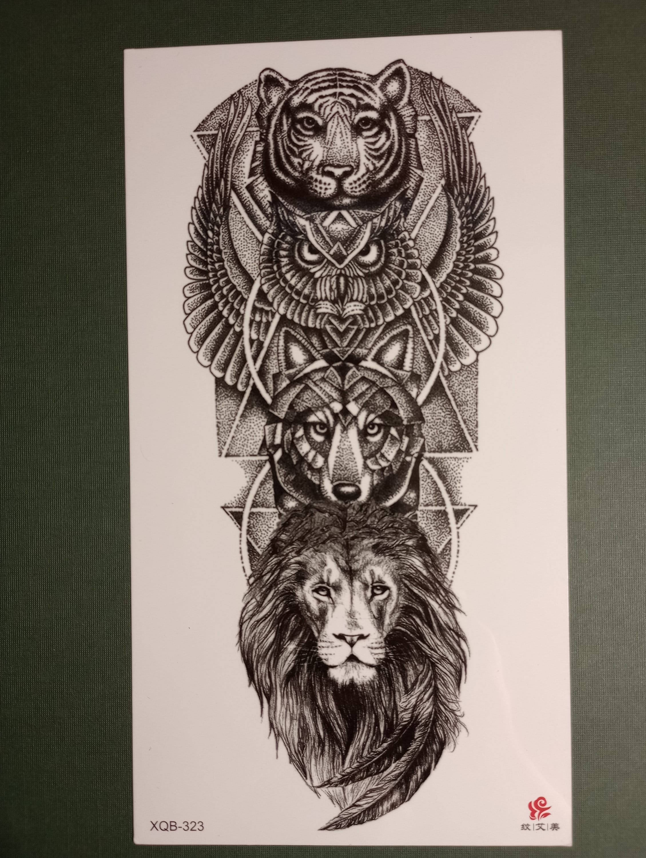 Bear Totem Pole Tattoo