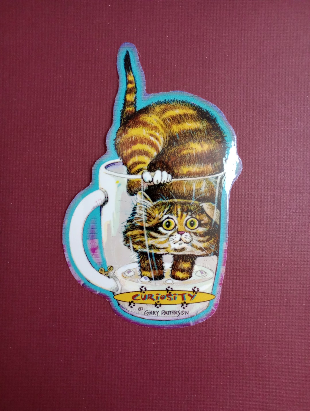 Vintage Curiosity Cat Vending Machine Sticker VTG Y2K - Etsy