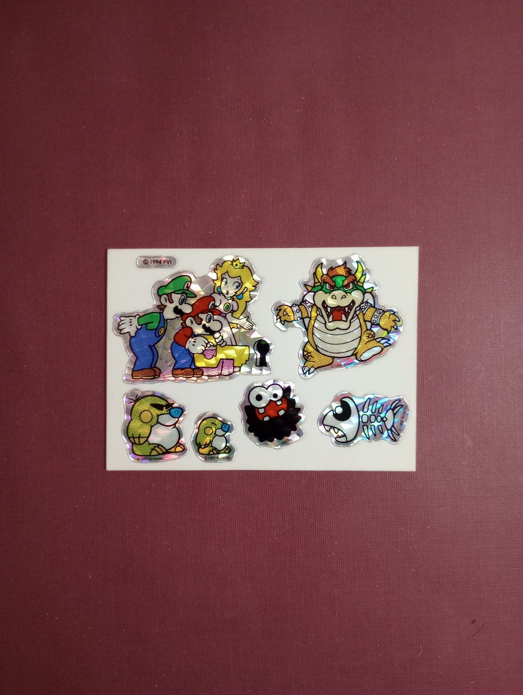 Vintage Nintendo Super Mario Prism Vending Machine Sticker VTG - Etsy