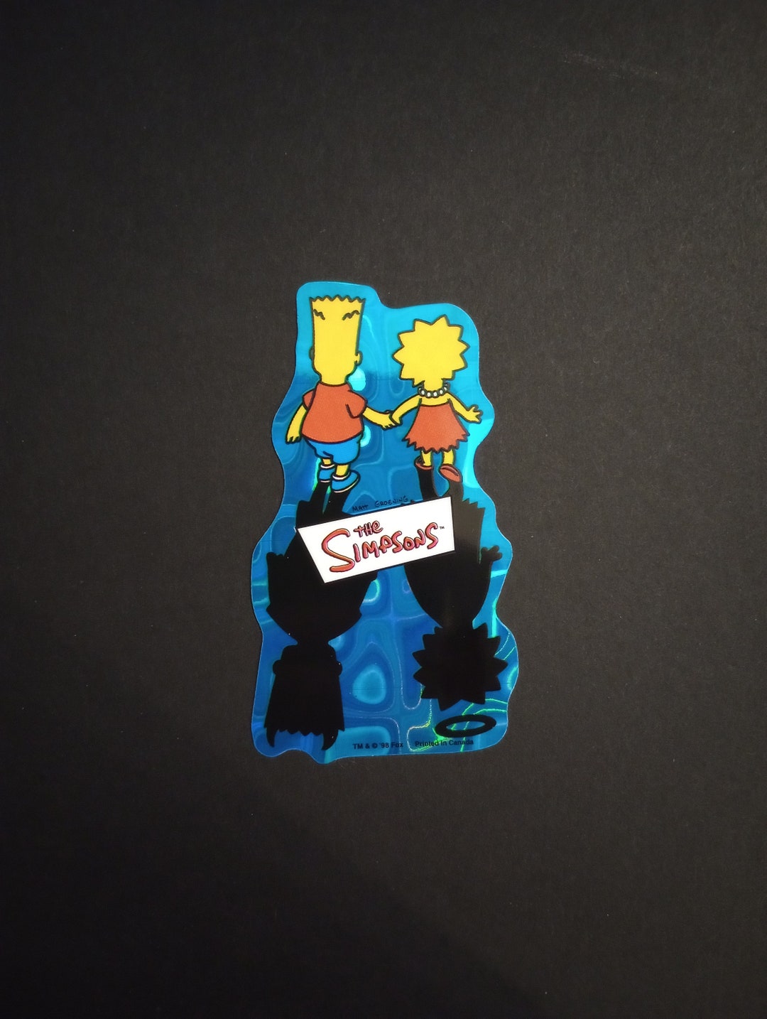 Vintage Bart and Lisa Simpson Angel and Devil Prism Sticker VTG 90s - Etsy