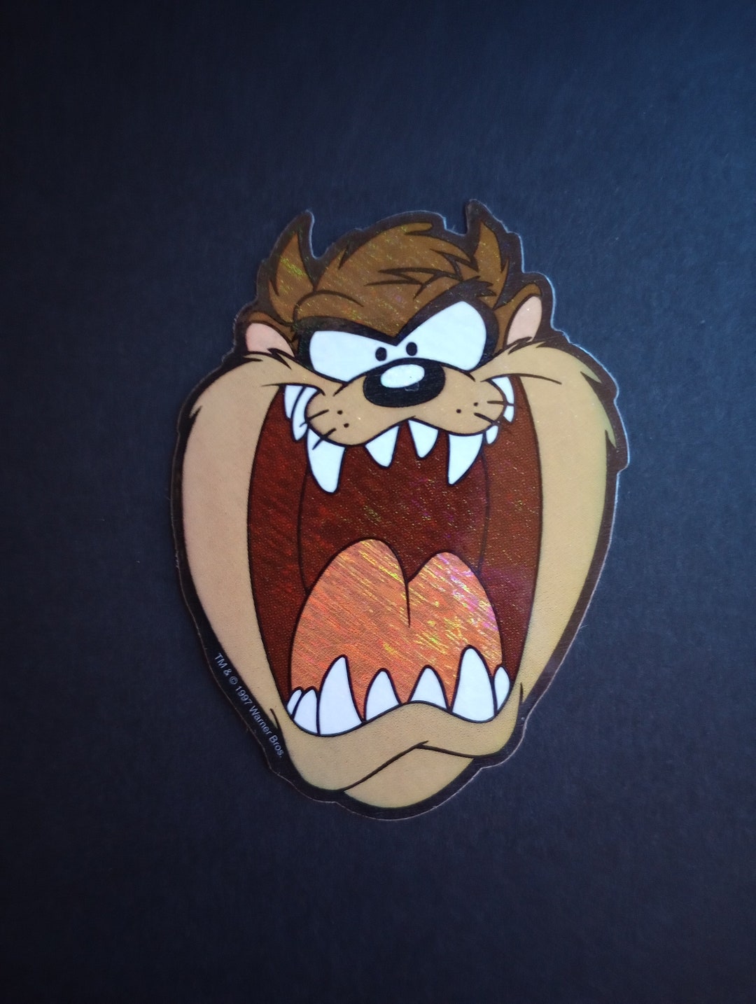 Vintage Tasmanian Devil Prism Vending Sticker VTG 90s - Etsy