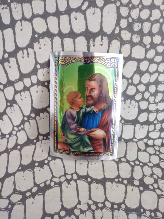 Vintage Jesus Christ Catholic Holographic Religious Sticker ...