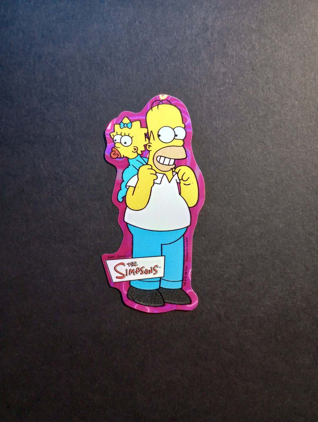 Vintage Homer and Maggie Simpson Prism Sticker VTG 90s - Etsy