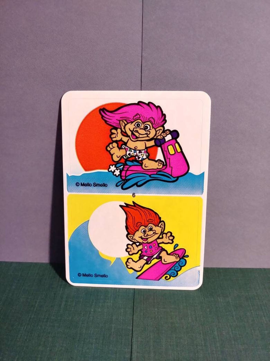 Vintage Russ Trolls Neon Vending Sticker Mello Smello 80s - Etsy