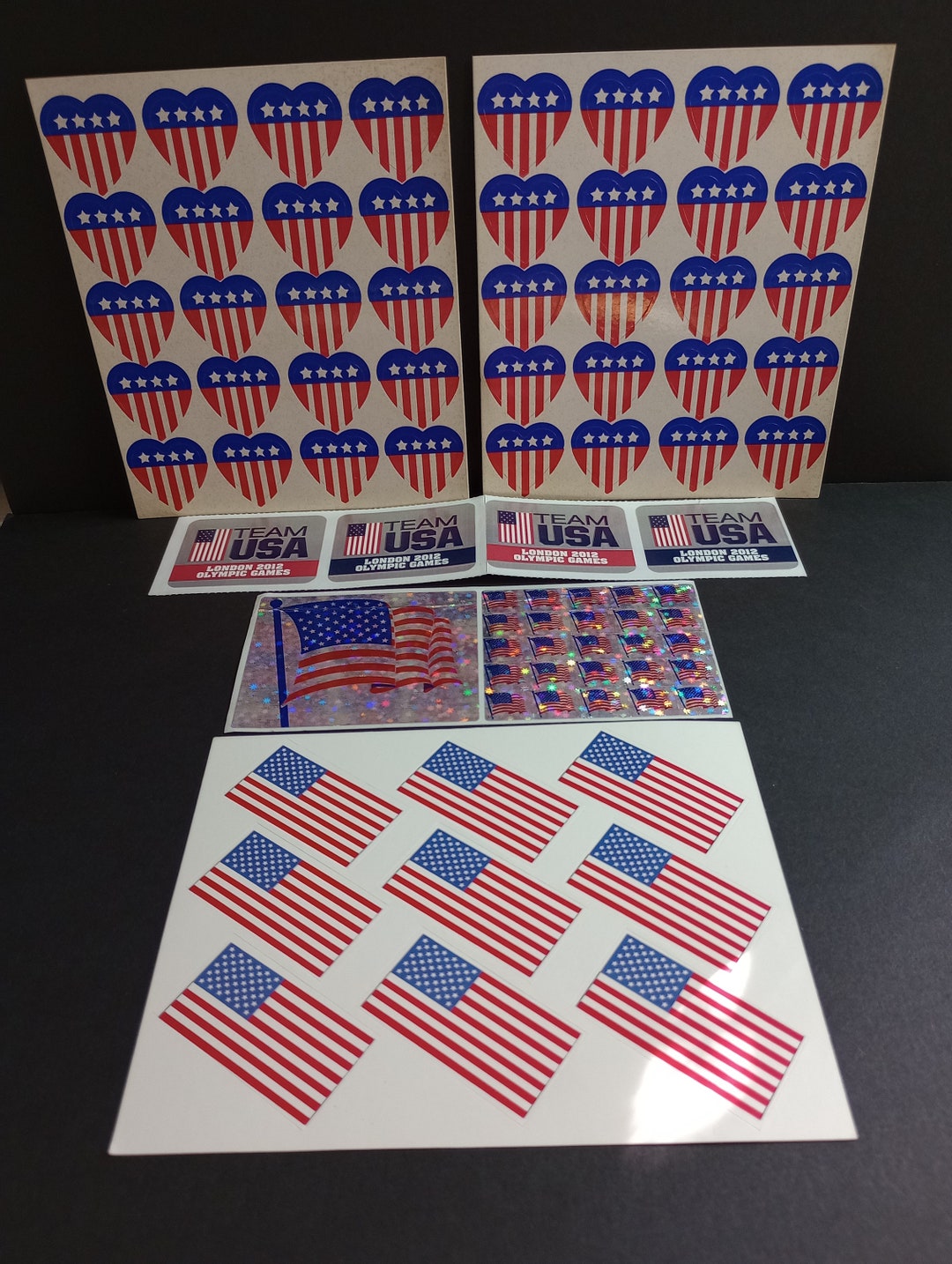 Vintage American Flag Patriotic Sticker Lot VTG 90s - Etsy