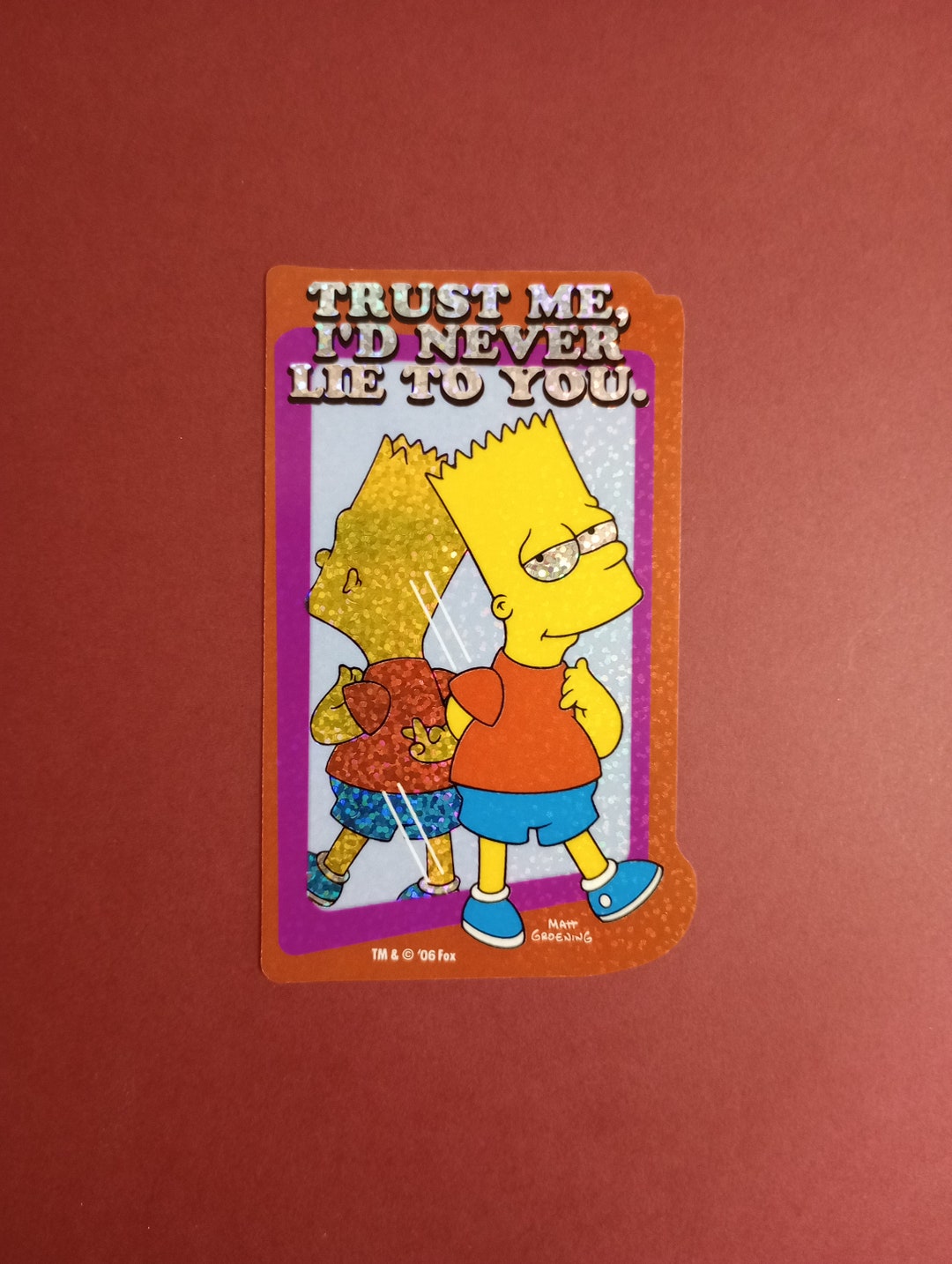 The Simpsons Bart Prism Sticker - Etsy