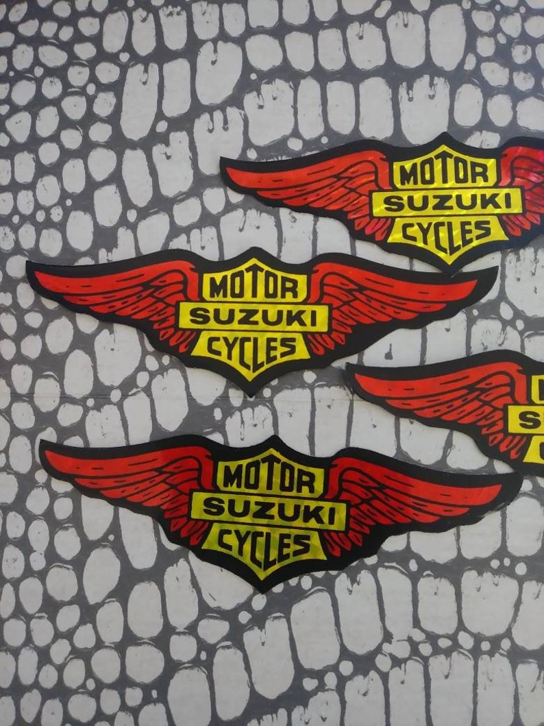Embellishments Stickers Scrapbooking Vintage Suzuki Motor Cycles Prism ...
