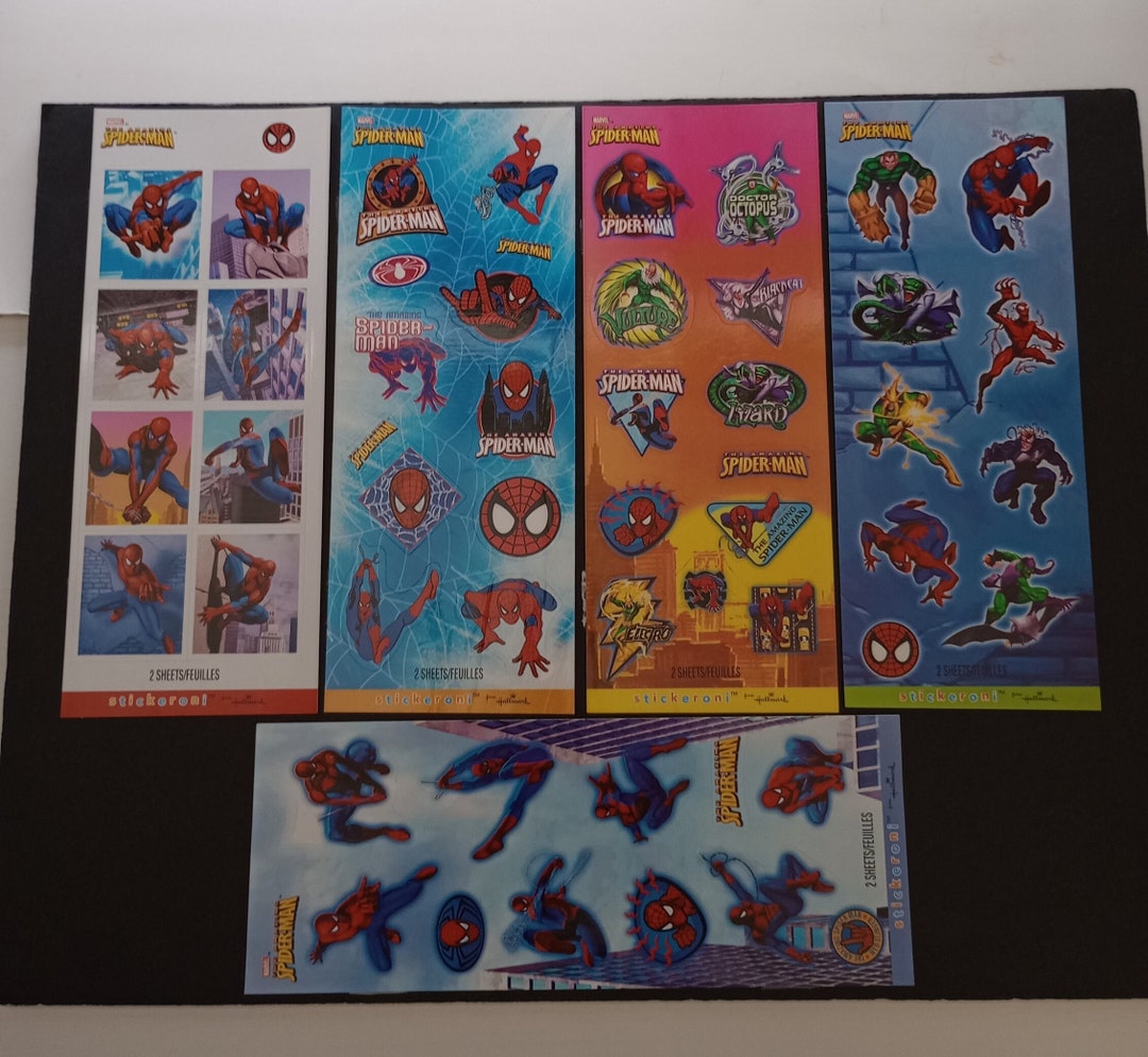Vintage Marvel the Amazing Spider Man Sticker Sheet Lot - Etsy