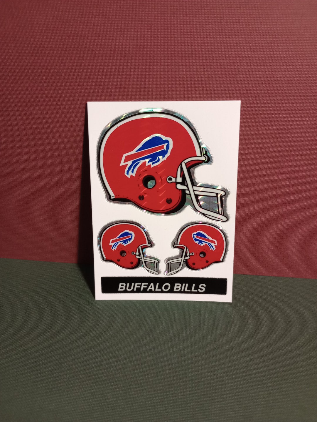 Buffalo Bills NFL Football Team Prism Vending Sticker 80s - Etsy