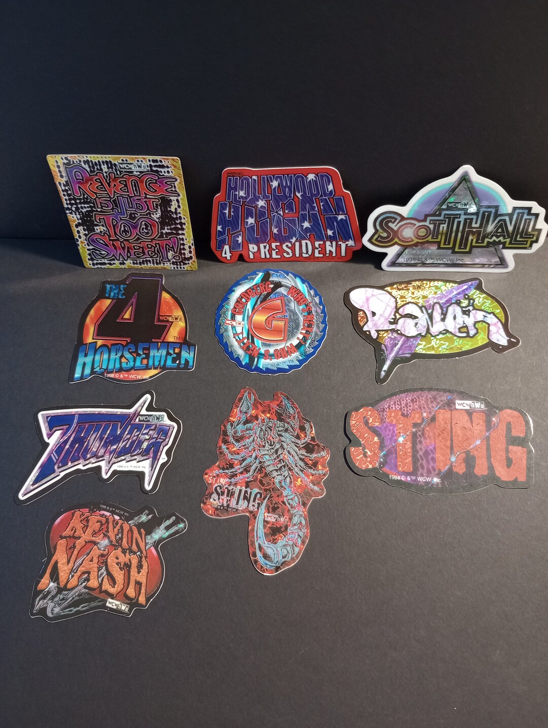Vintage WCW Wrestling Prism Sticker Lot VTG 1998 - Etsy