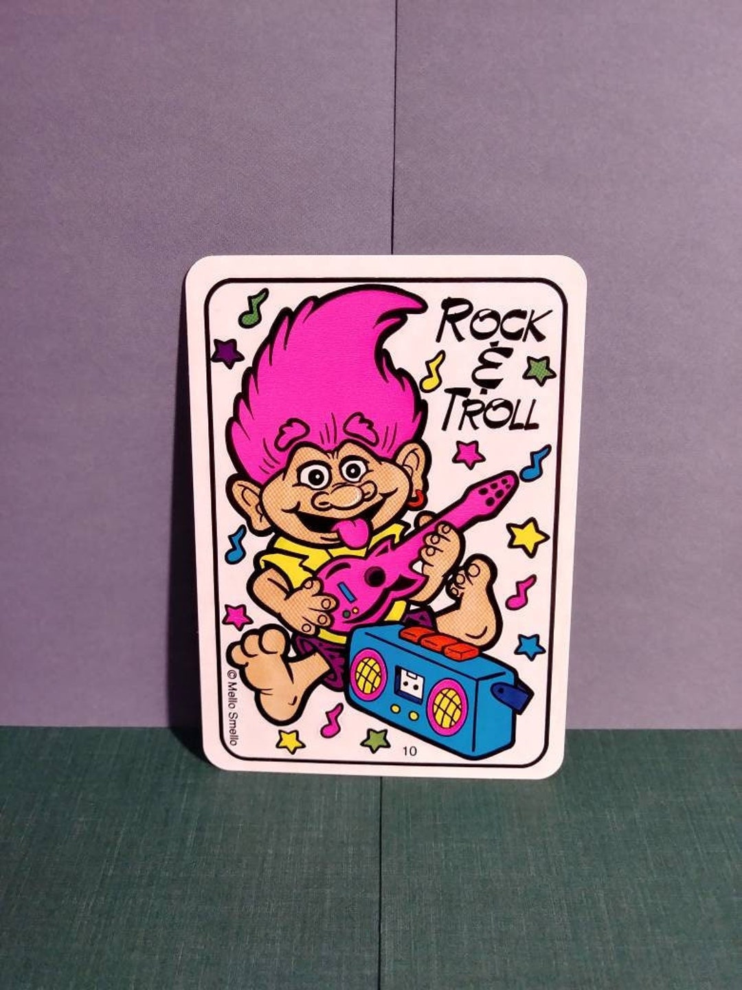 Vintage Russ Troll Rocker Neon Vending Sticker Mello Smello - Etsy