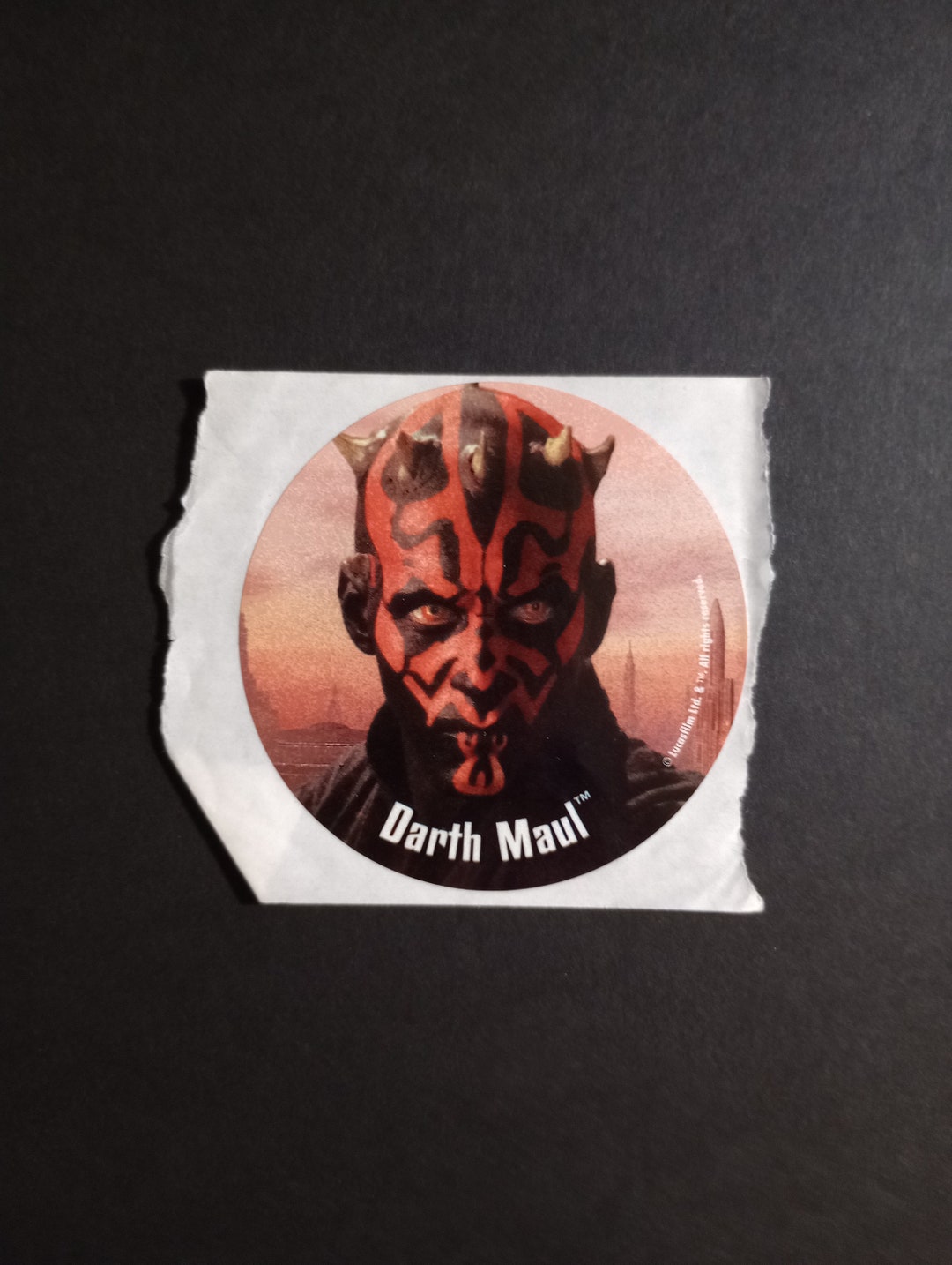Vintage Star Wars Darth Maul Circle Sticker VTG 90s - Etsy