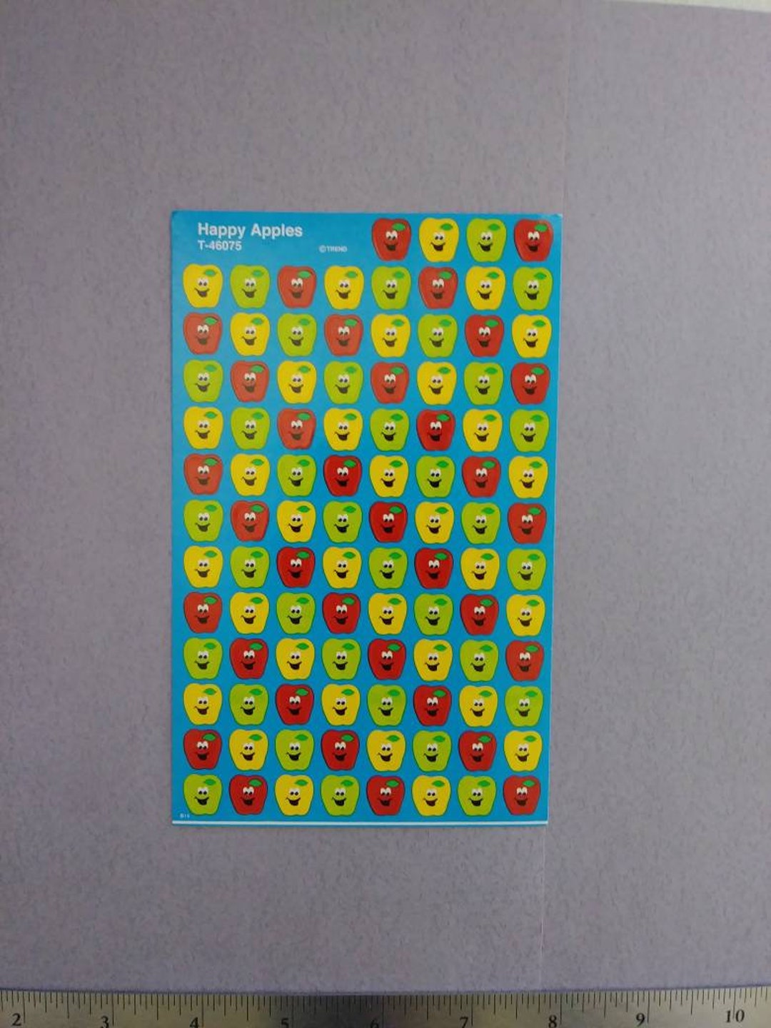 Sheet of Happy Apples Stickers Trend 90s - Etsy