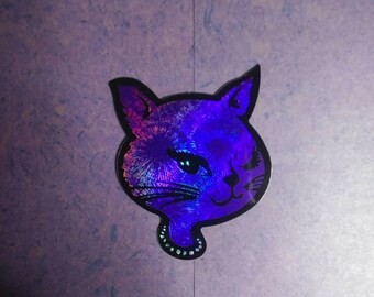 90s Winking Cat Sticker - Etsy