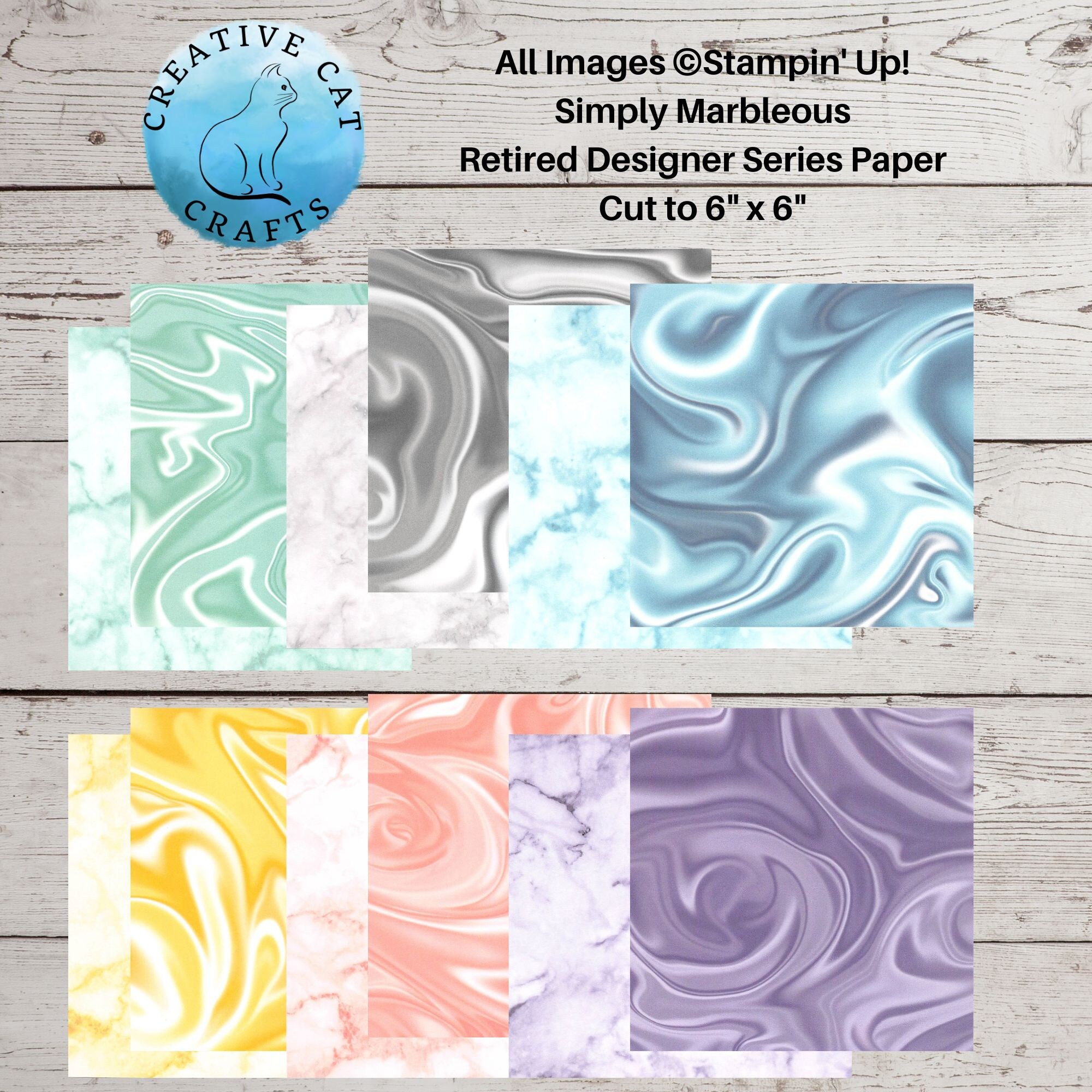 Retired Stampin' Up DSP Simply Marbelous 6 X 6 - Etsy