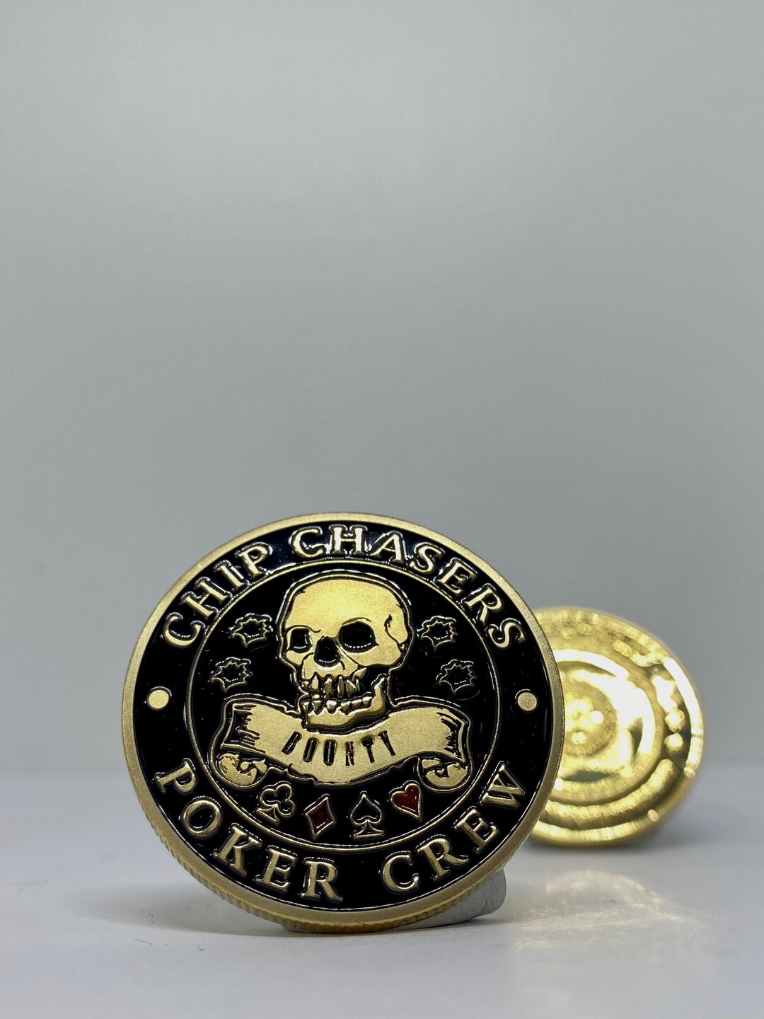 Gold Lucky Coin, Skeleton Poker Gold Plated Coin 1 Pcs, Card Guard ...