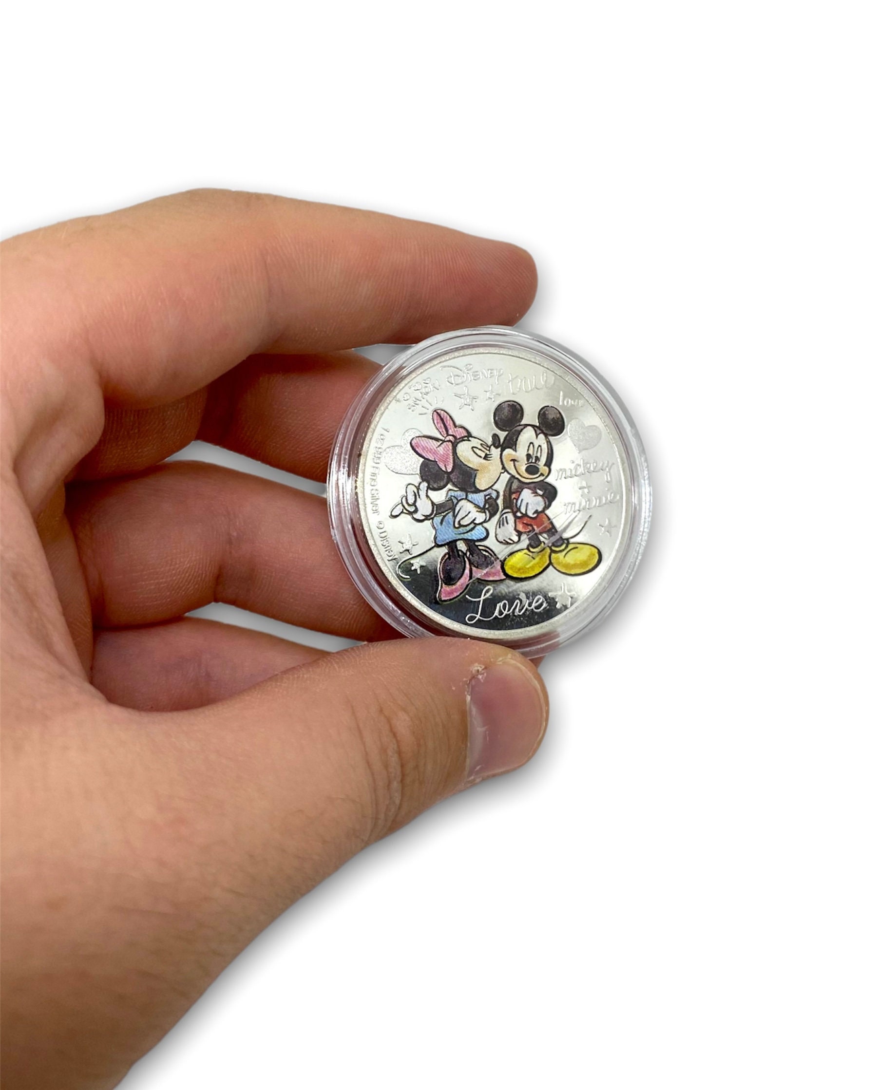 Disney Silver Plated Coin Collection Mickey Mouse Minnie - Etsy