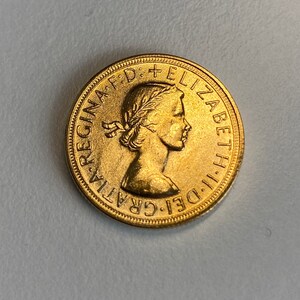 Gold Coin Elizabeth II British Full Sovereign Gold Plated | Etsy