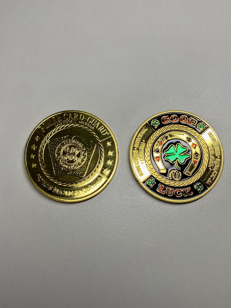 Gold Lucky Coin Poker Gold Plated Coin 1 Pcs - Etsy