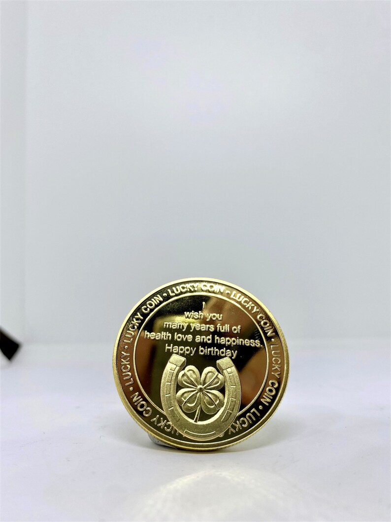 Gold Happy Birthday Lucky Coin Gold Plated Coin 1pcs - Etsy