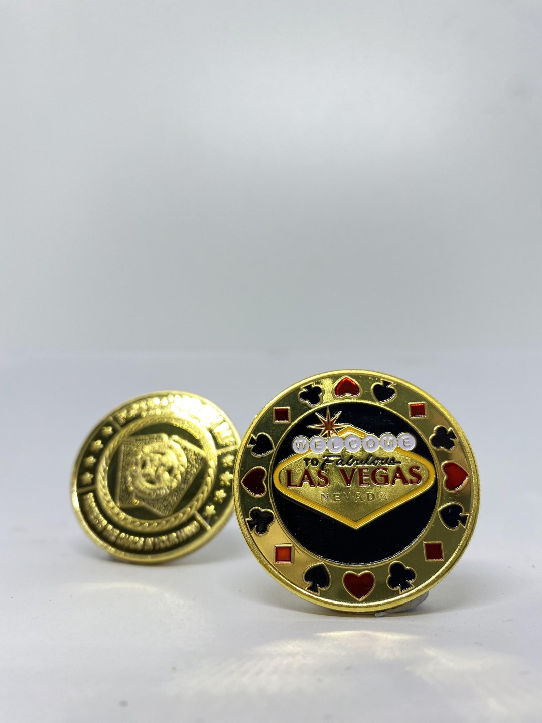 Gold Lucky Coin, Poker Gold Plated Coin 1pcs Casino Las Vegas Nevada ...