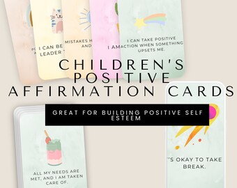 Children's Positive Affirmation Cards, Printable Affirmation Cards for ...