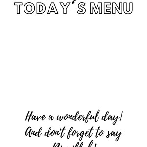 Personalized Lunch Note Menu Muslim Kids-digital Download - Etsy