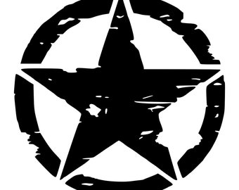 Military Star Vinyl Decal - Etsy