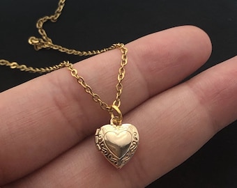 Gold Heart Locket | Etsy