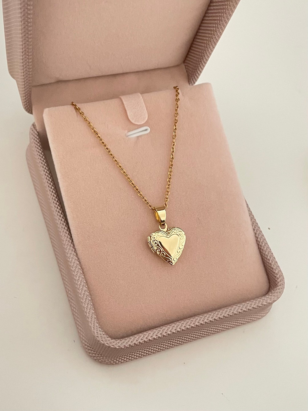 Vintage Gold Open Locket Necklace Gold Love Heart Locket - Etsy UK