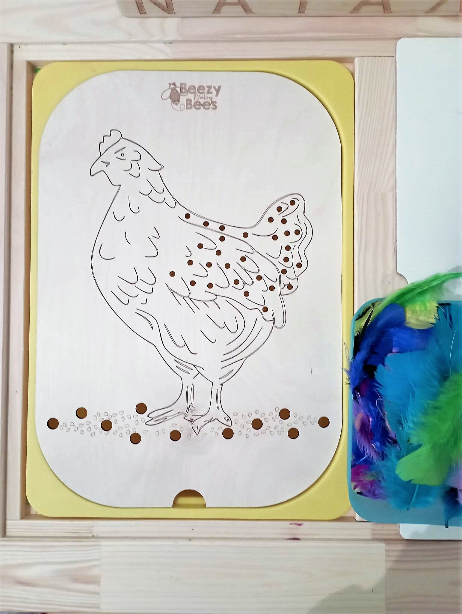 Sensory Board / Birds-peacock-chicken for Flisat Table / Trofast Bin ...