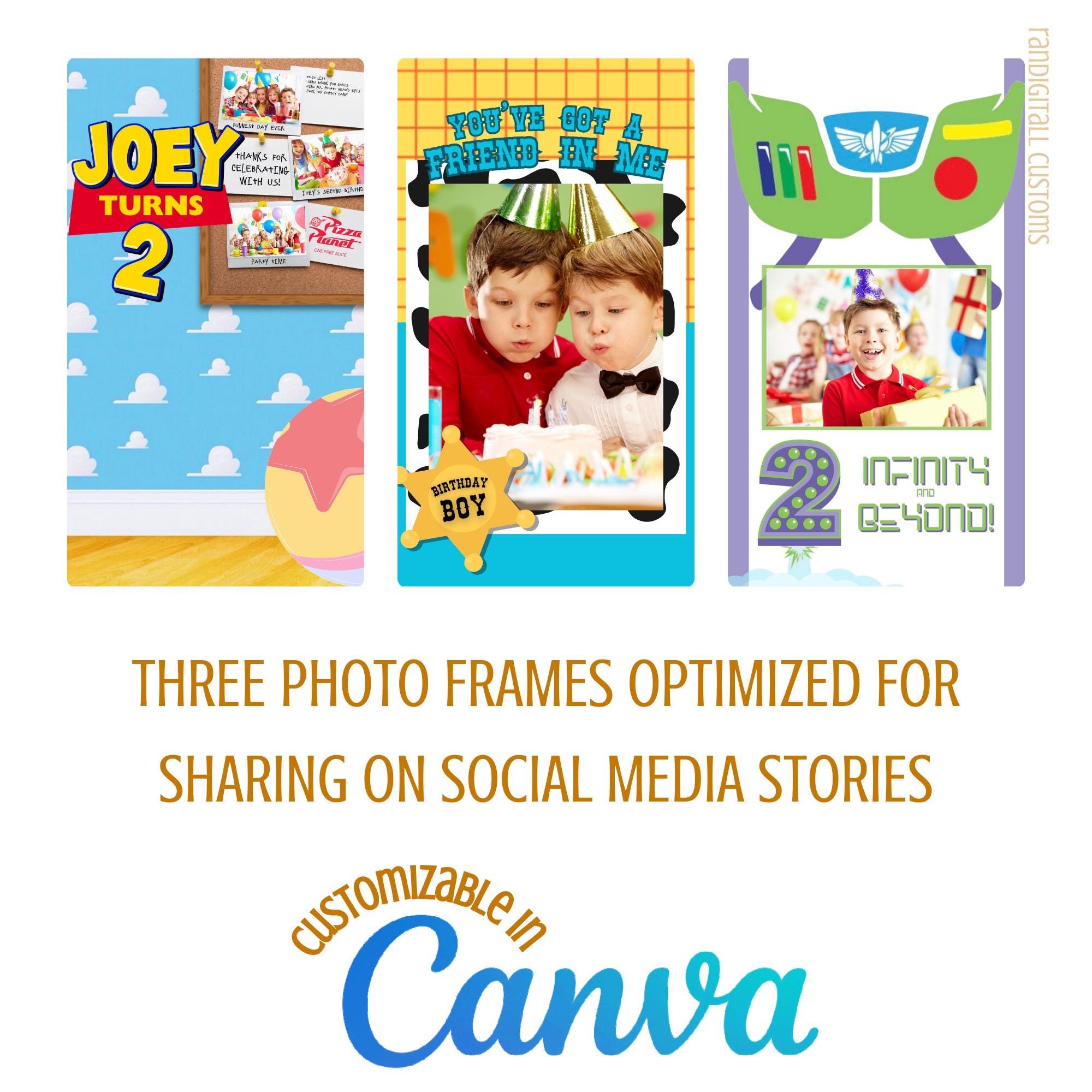 Customizable Social Media Story Photo Frame - Editable Party Frames ...